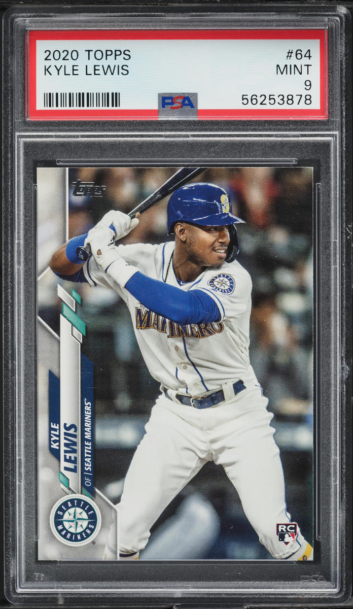 2020 Topps Kyle Lewis ROOKIE #64 PSA 9 MINT on Fanatics Collect