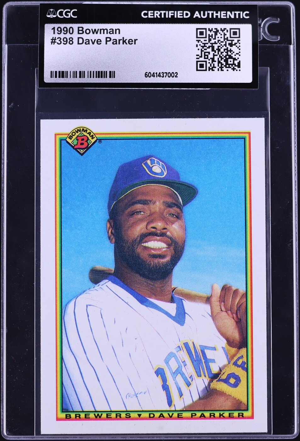 1990 Bowman Dave Parker #398 CGC AUTH on Fanatics Collect