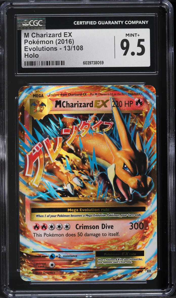 2016 Pokemon XY Evolutions Holo M Charizard EX #13 CGC 9.5 MINT+ on ...