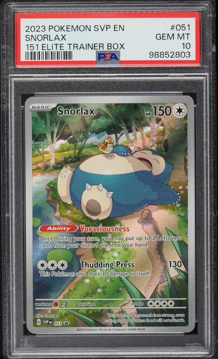 2023 Pokemon SV 151 Black Star Promo Elite Trainer Box Snorlax #51 PSA 10 GEM on Fanatics Collect