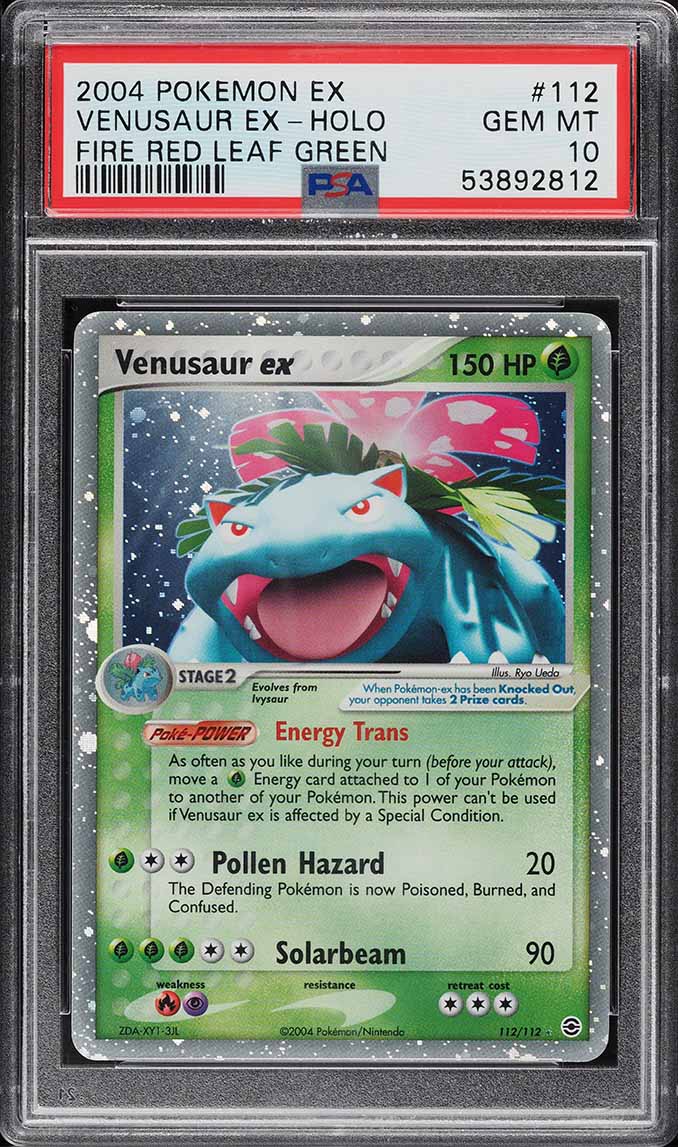 2004 Pokemon EX Fire Red Leaf Green Holo Venusaur EX #112 PSA 10 GEM ...