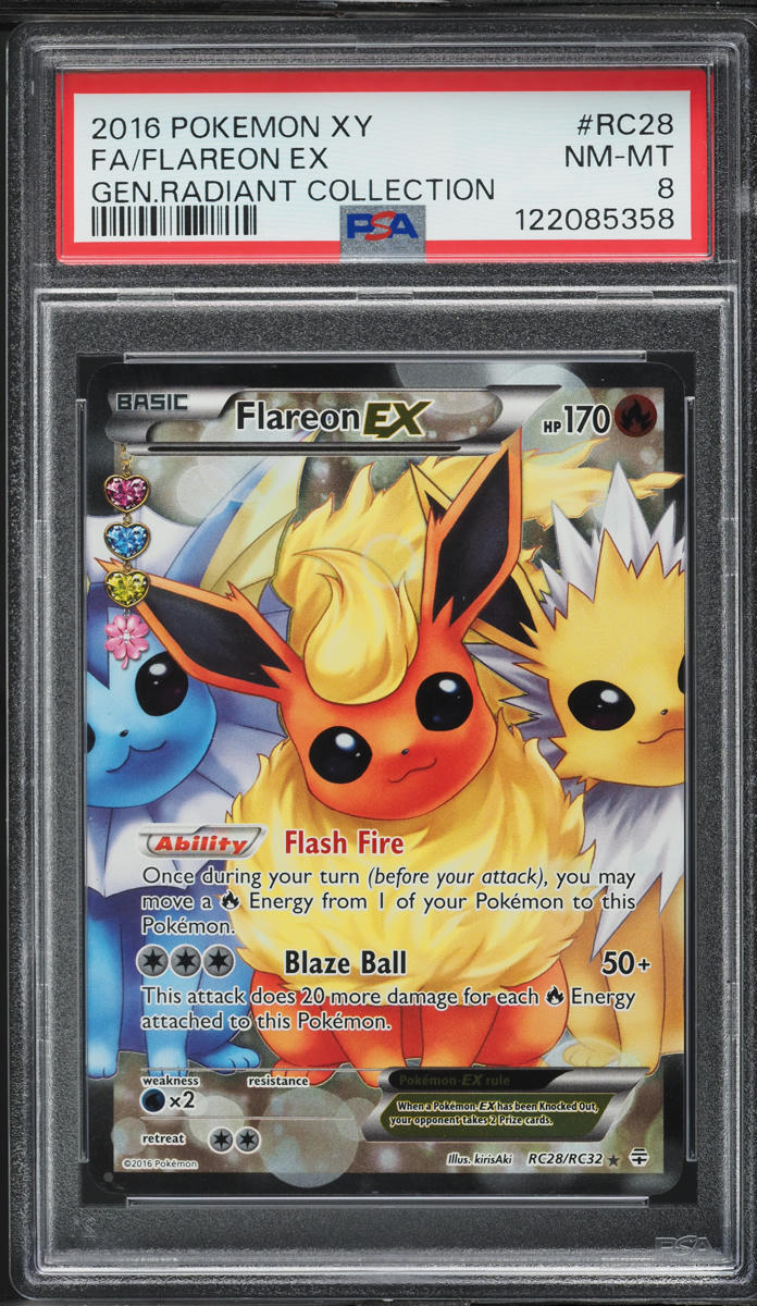 2016 Pokemon XY Generations Radiant Collection Full Art Flareon EX # ...