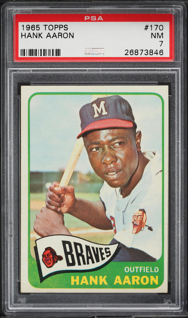 1965 Topps Hank Aaron #170 PSA 7 NRMT on Fanatics Collect
