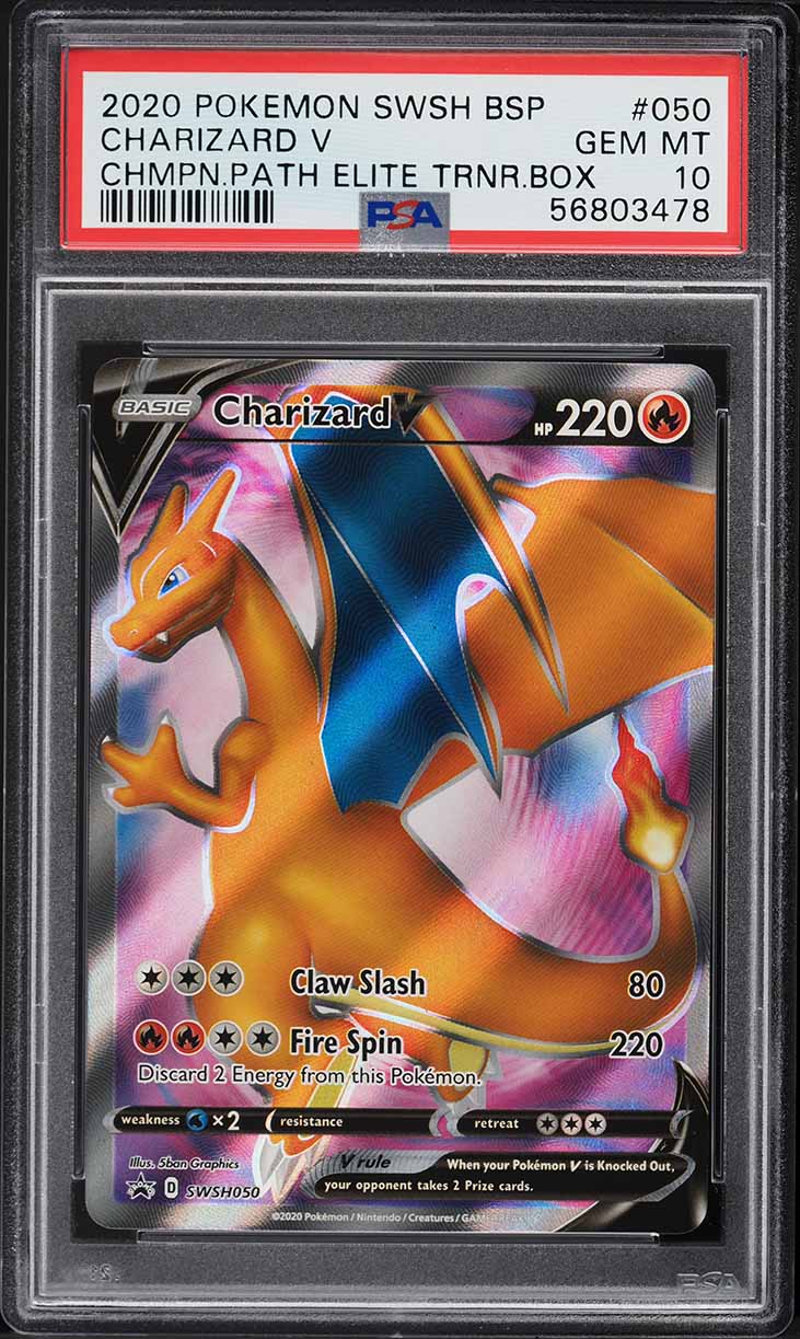2020 Pokemon SWSH Champion's Path Elite Trainer Full Art Charizard V ...