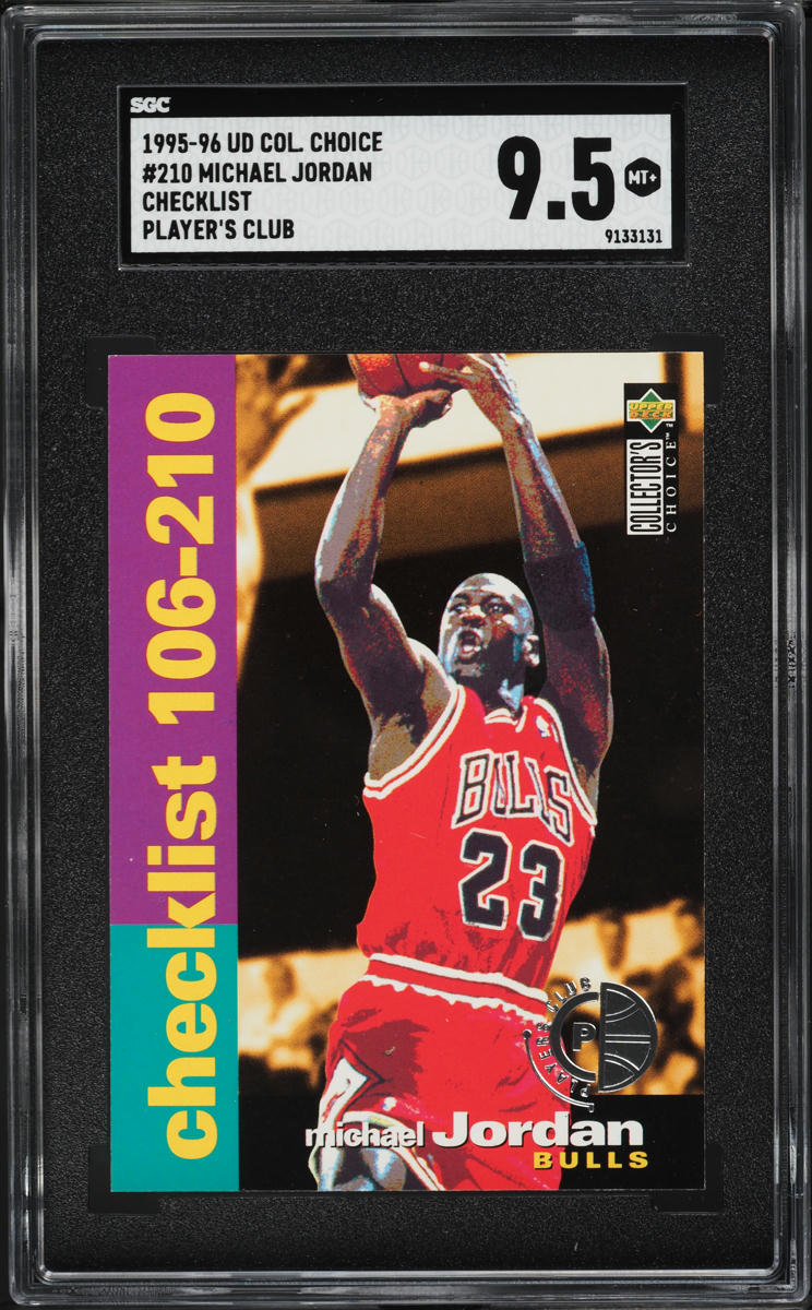 1995 Collector's Choice Checklist Player's Club Michael Jordan #210 SGC 9.5 on Fanatics Collect
