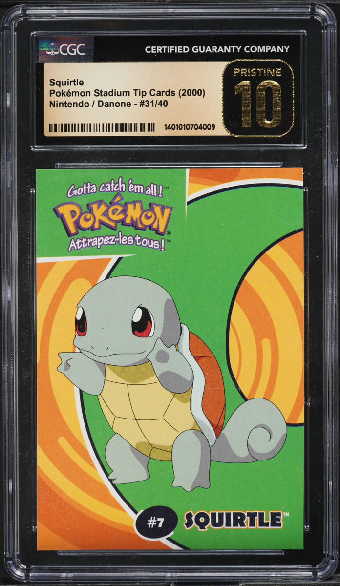 2000 Pokemon Stadium Tip Cards Bilingual Nintendo Danone Squirtle #31 ...