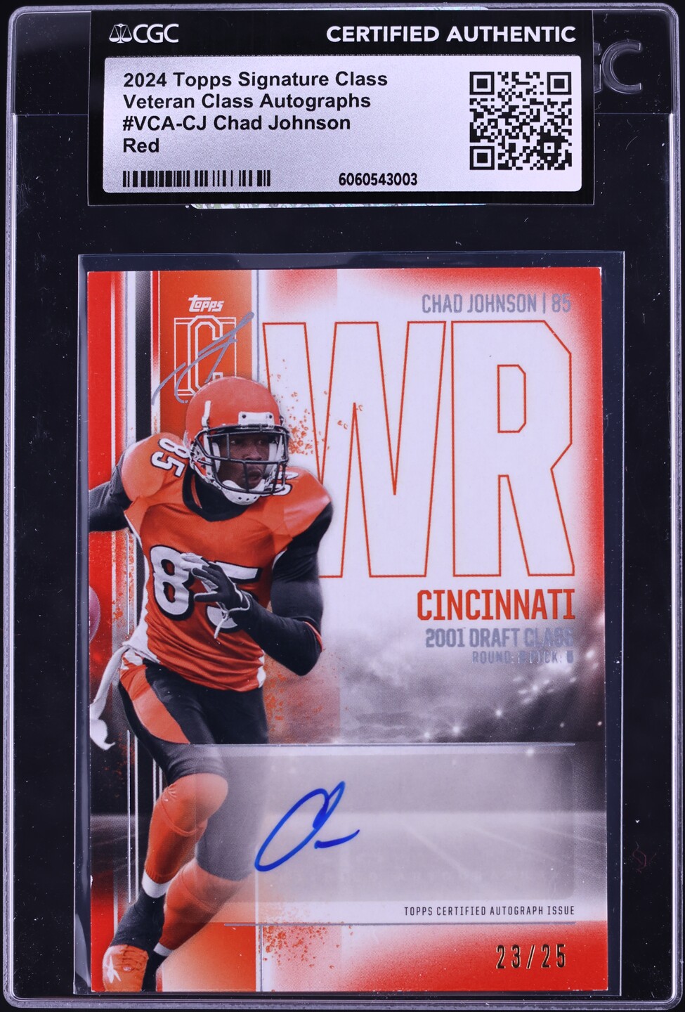 2024 Topps Signature Class Veteran Red Chad Johnson AUTO /25 #VCA-CJ ...