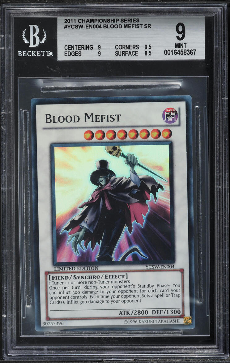 2011 Yu-Gi-Oh! Championship Series Blood Mefist #YCSW-EN004 BGS 9 MINT ...