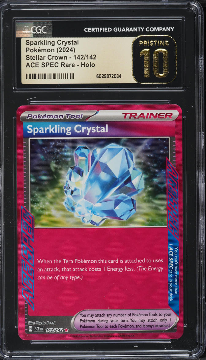 2024 Pokemon SV Stellar Crown Ace Spec Sparkling Crystal #142 CGC 10 ...