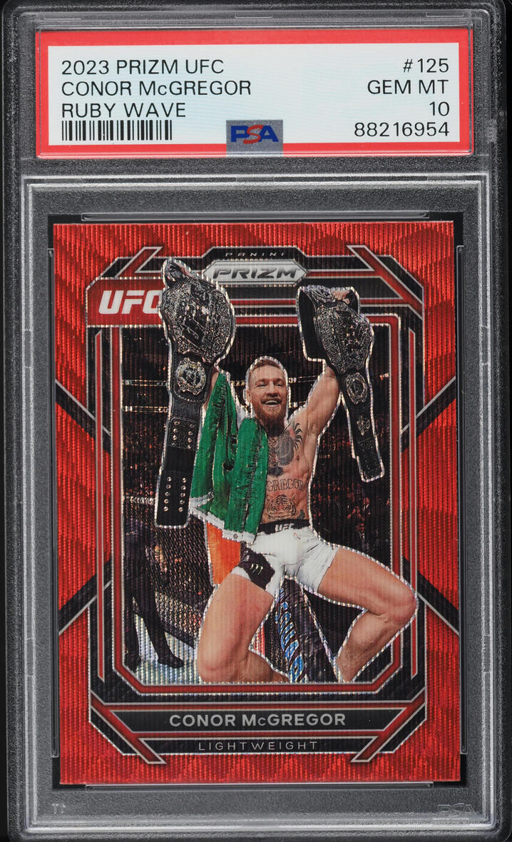 2023 Panini Prizm UFC Ruby Wave Conor McGregor #125 PSA 10 GEM MINT on ...