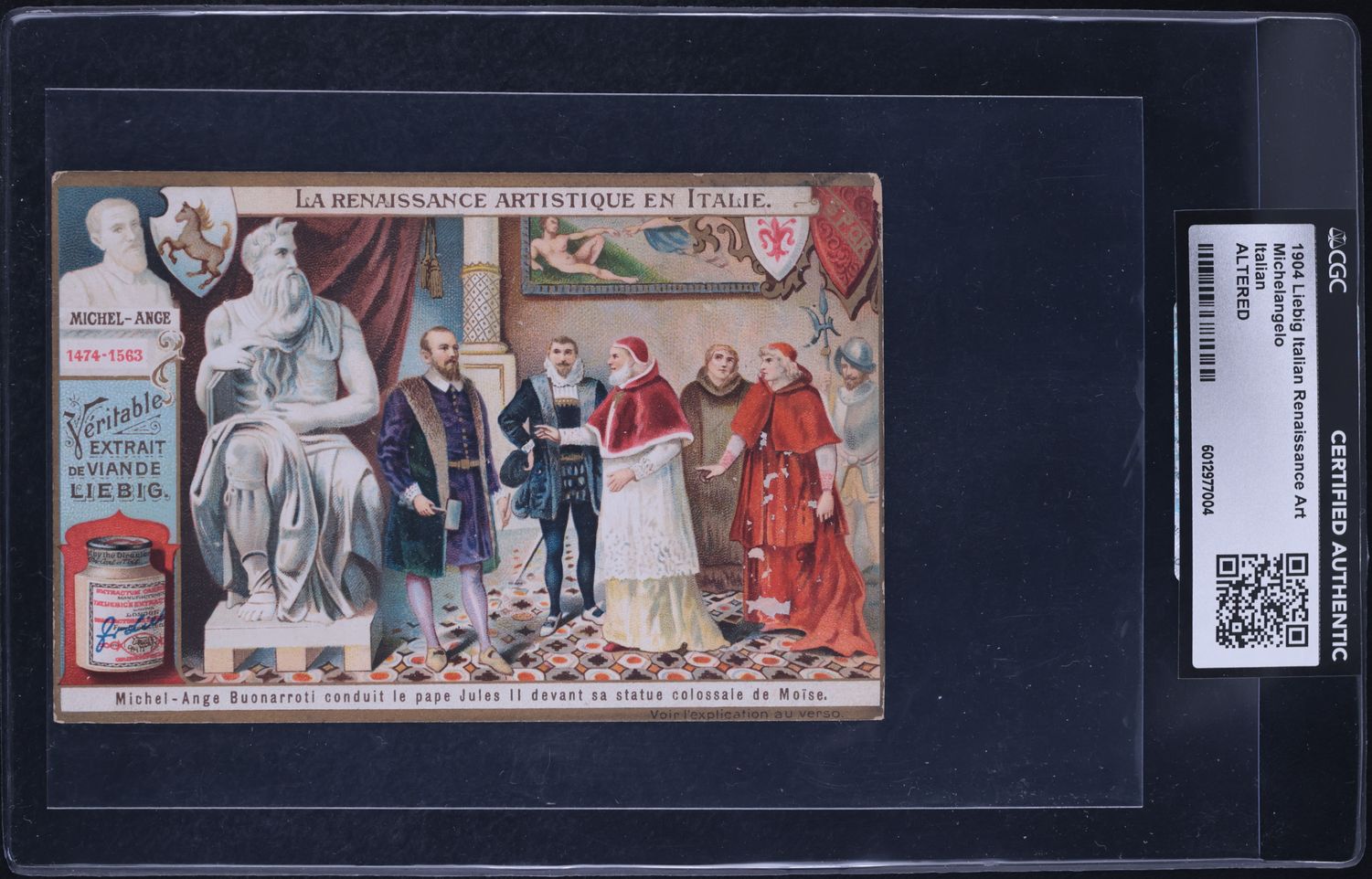 1904 Liebig Italian Renaissance Art Michelangelo CGC AUTH on Fanatics ...