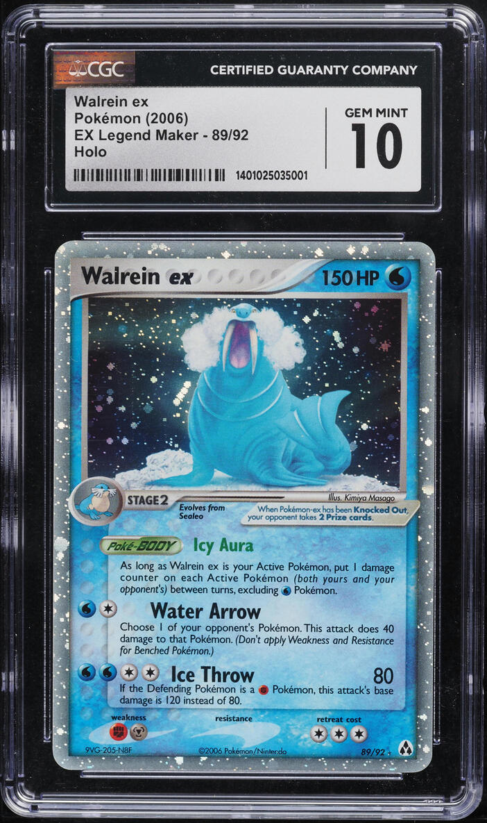 2006 Pokemon EX Legend Maker Holo Walrein ex #89 CGC 10 GEM MINT on Fanatics Collect