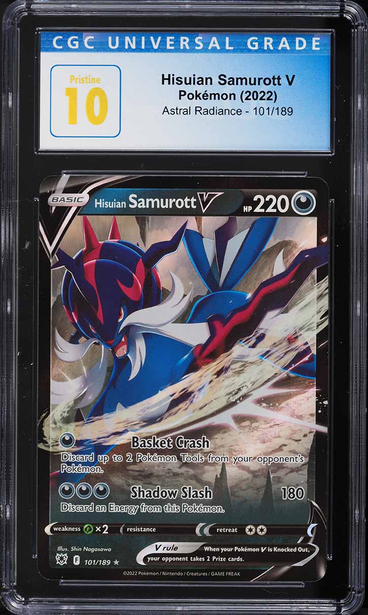 2022 Pokemon Sword & Shield Astral Radiance Hisuian Samurott V #101 CGC ...
