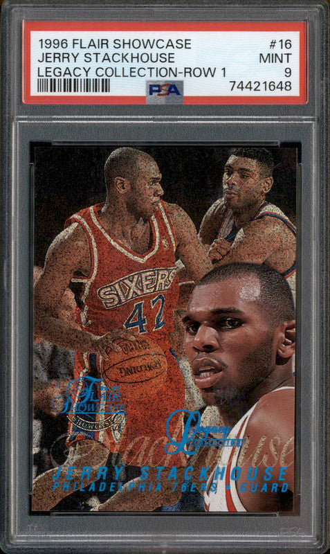 1996 Flair Showcase Legacy Collection Row 1 #16 Jerry Stackhouse /150 ...