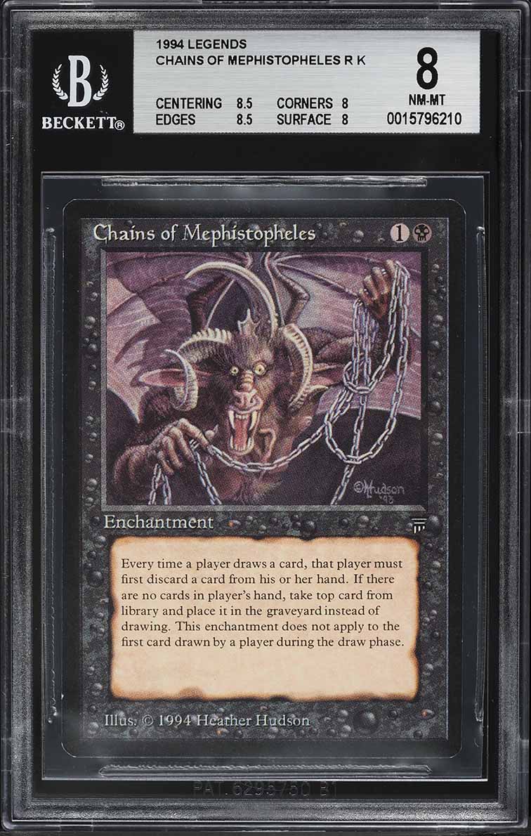 1994 Magic The Gathering MTG Legends Chains Of Mephistopheles BGS 8 NM ...