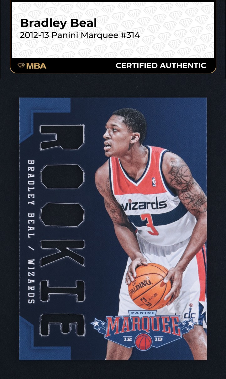 2012 Panini Marquee Bradley Beal ROOKIE #314 MBA AUTH on Fanatics Collect