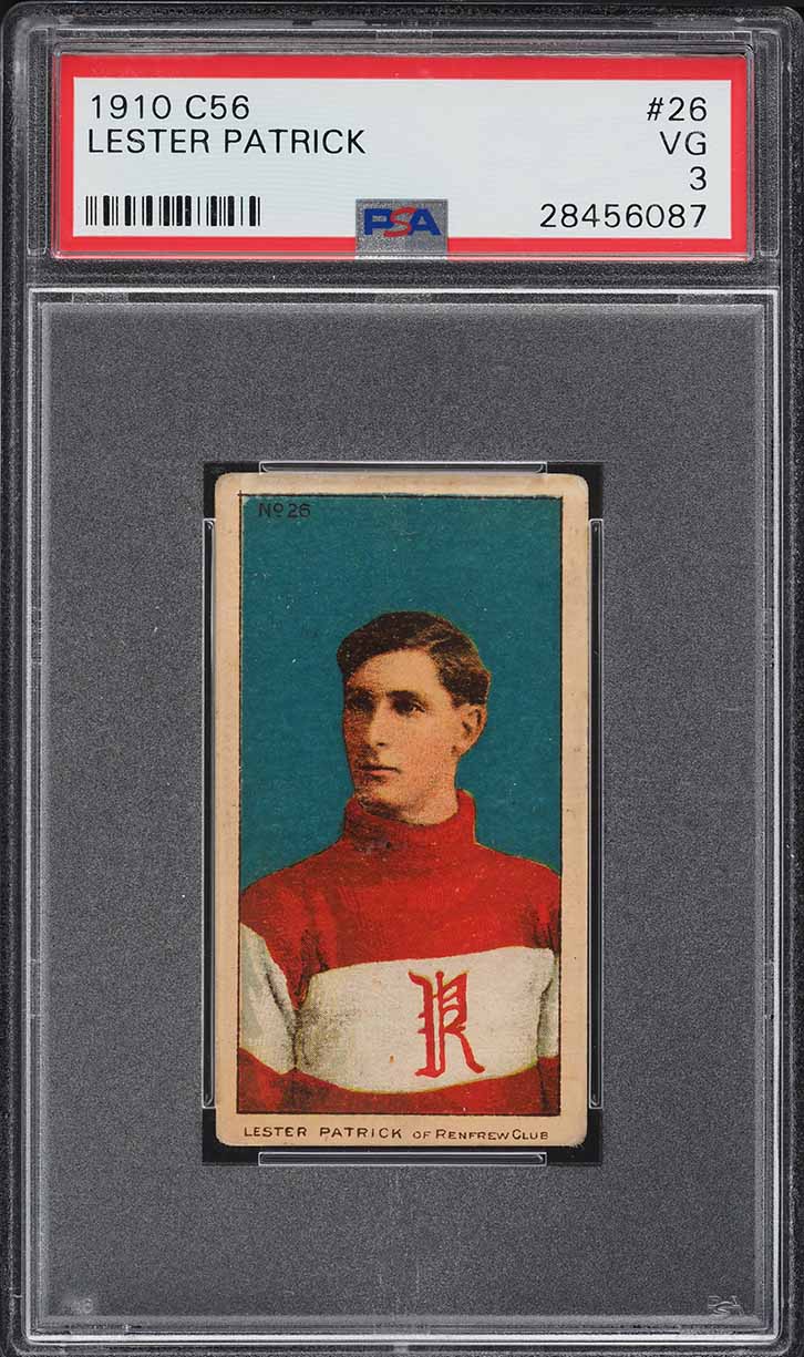 1910 C56 Hockey Lester Patrick ROOKIE #26 PSA 3 VG on Fanatics Collect