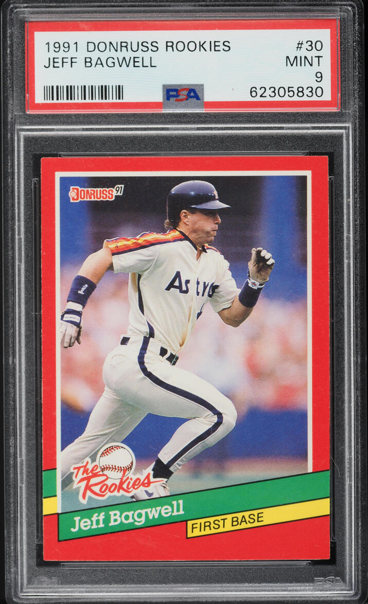 1991 Donruss The Rookies Jeff Bagwell ROOKIE #30 PSA 9 MINT on Fanatics ...
