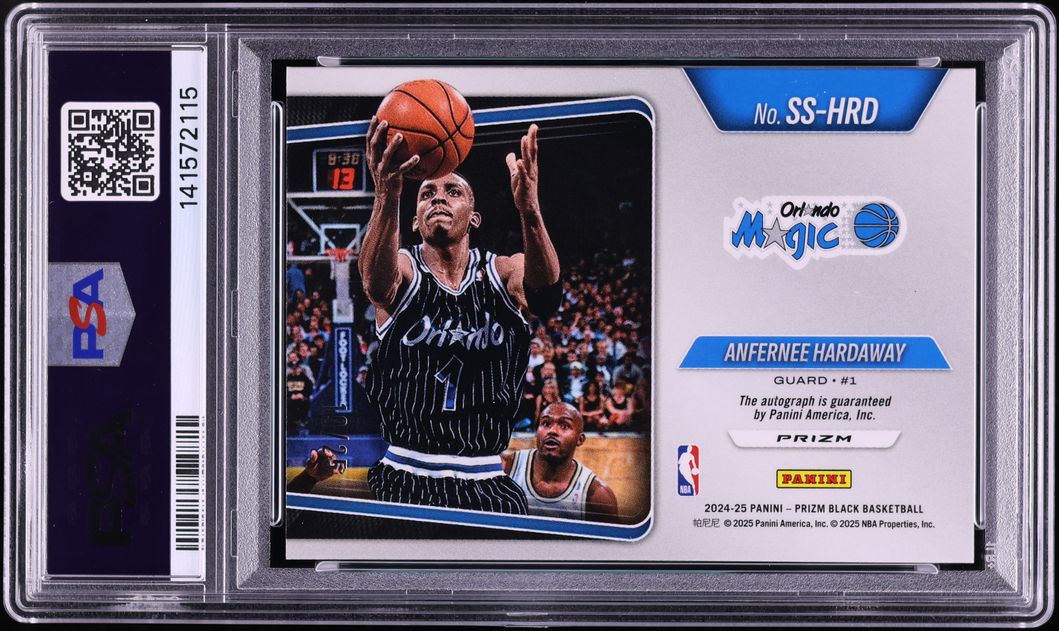 2024 Panini Prizm Black Sensational Signatures Mojo Anfernee Hardaway ...