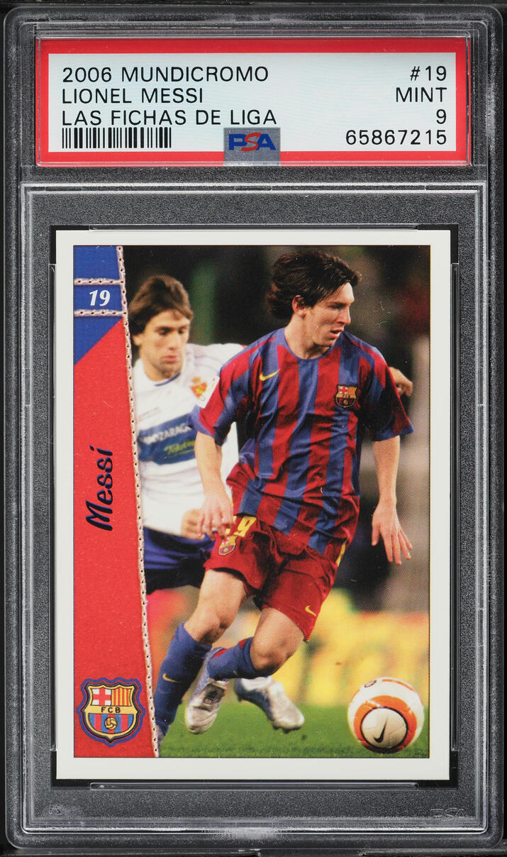 2006 Mundicromo Las Fichas De Liga Lionel Messi #19 PSA 9 MINT on ...