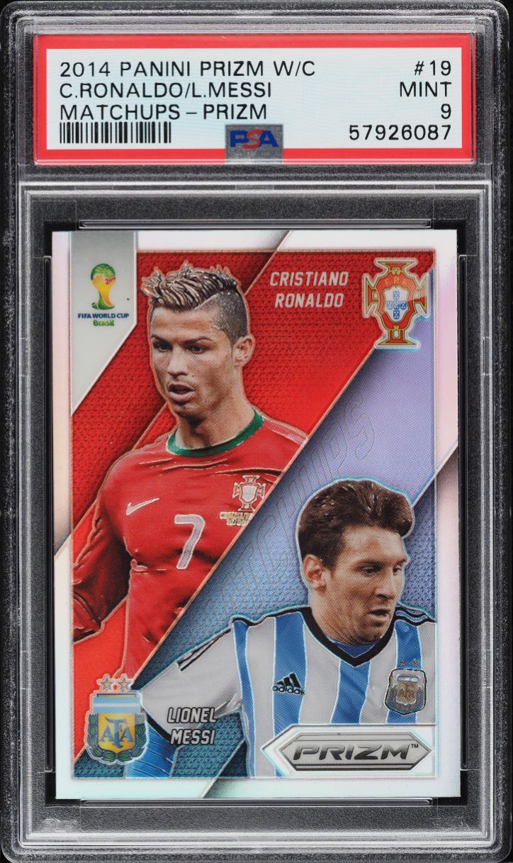 2014 Panini Prizm World Cup Matchups Silver Cristiano Ronaldo Lionel ...
