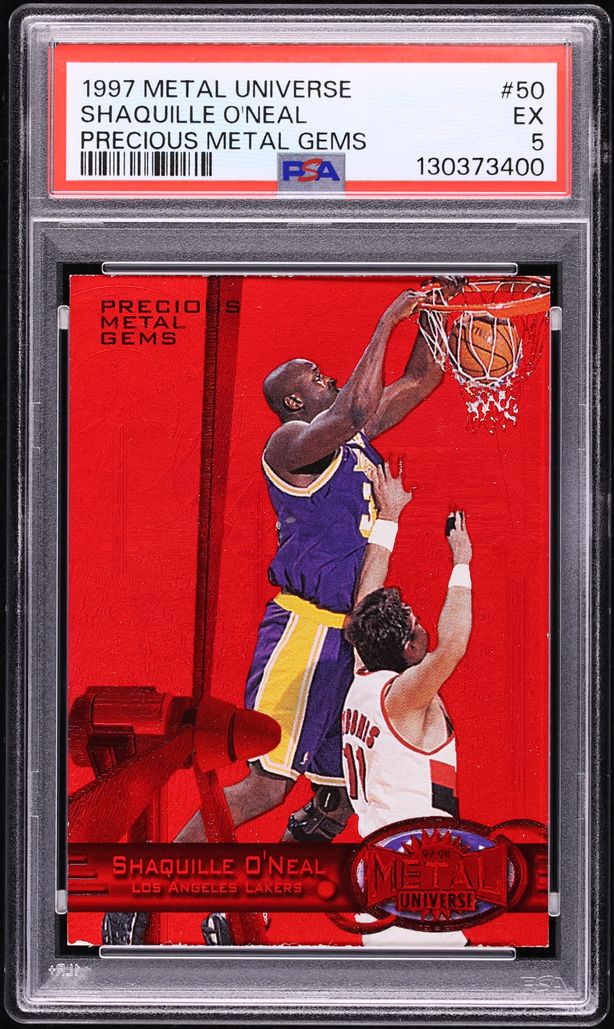 1997 Metal Universe Precious Metal Gems PMG Red Shaquille O'Neal /100 ...