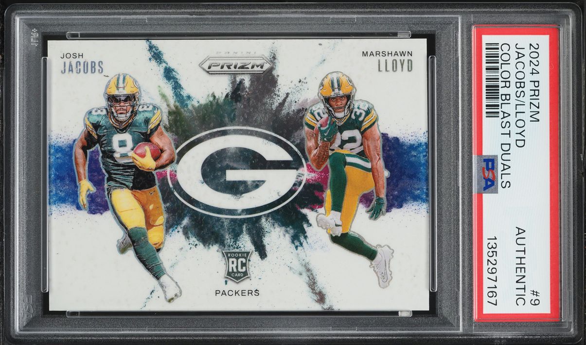 2024 Panini Prizm Color Blast Duals Josh Jacobs Marshawn Lloyd ROOKIE ...