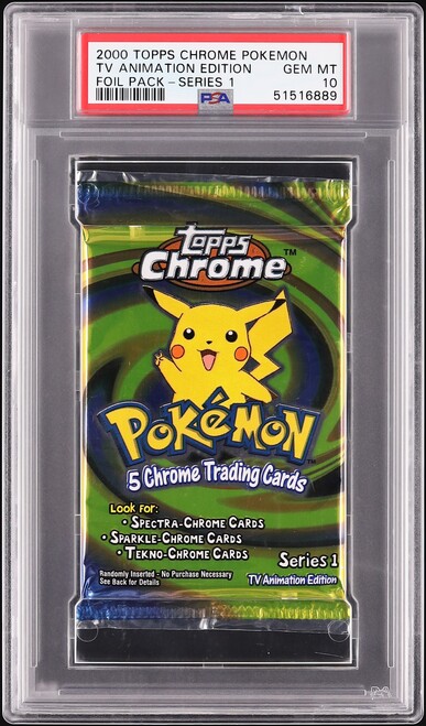 2000 Topps Chrome Pokemon TV Animation Ed. Series 1 Booster Pack PSA 10 GEM MINT on Fanatics Collect