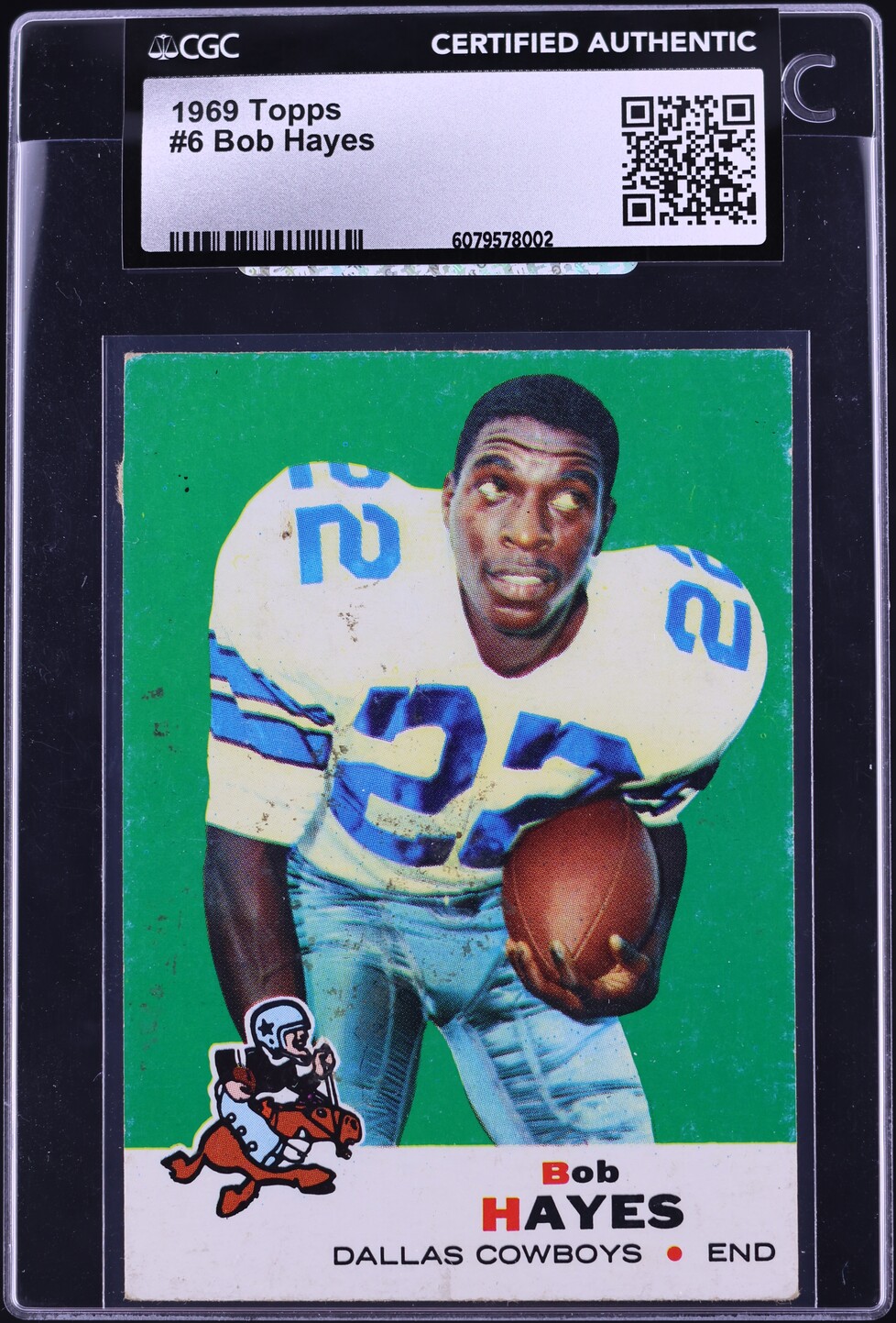 1969 Topps Football Bob Hayes #6 CGC AUTH on Fanatics Collect