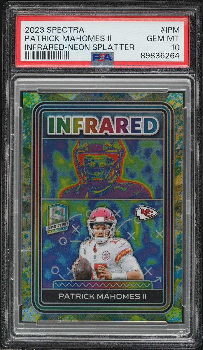 2023 Panini Spectra Infrared Neon Splatter Prizm Patrick Mahomes II /8 ...