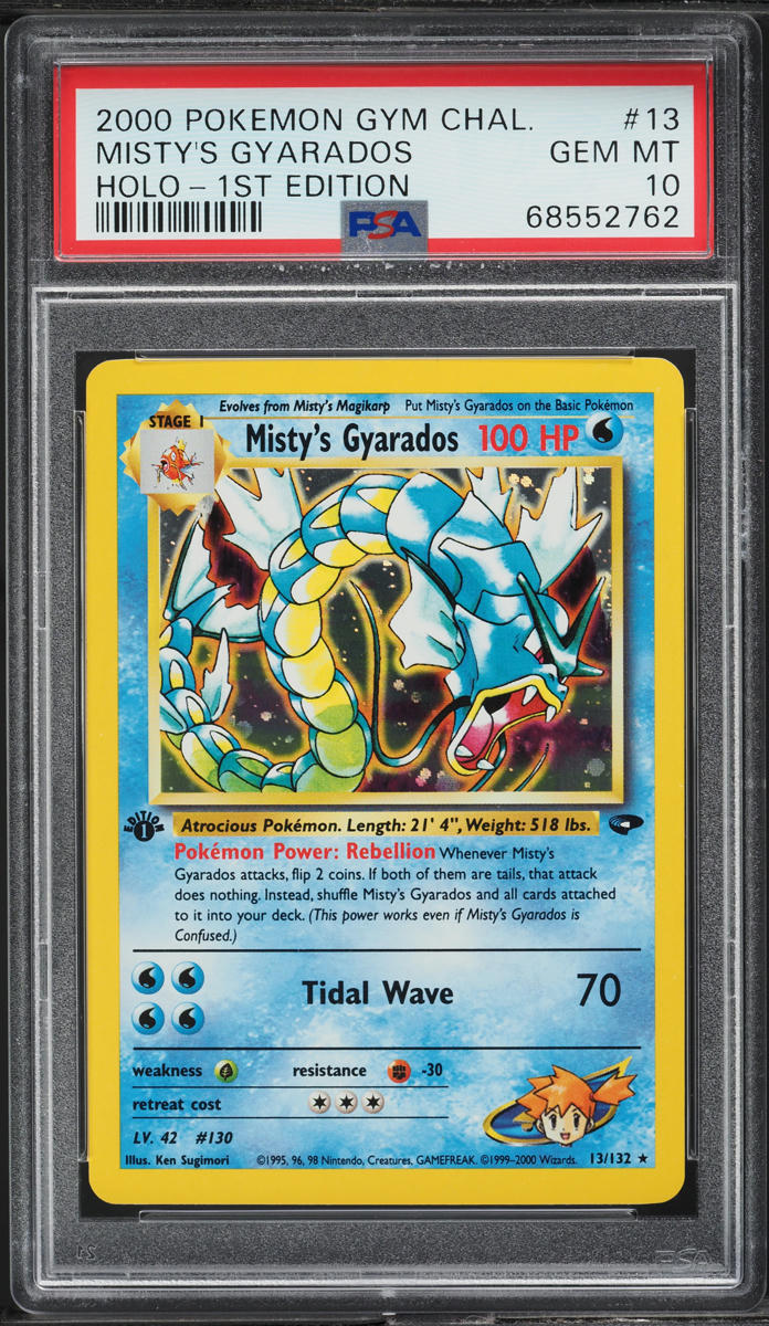 2000 Pokemon Gym Challenge 1st Edition Holo Misty's Gyarados #13 PSA 10 GEM MINT on Fanatics Collect
