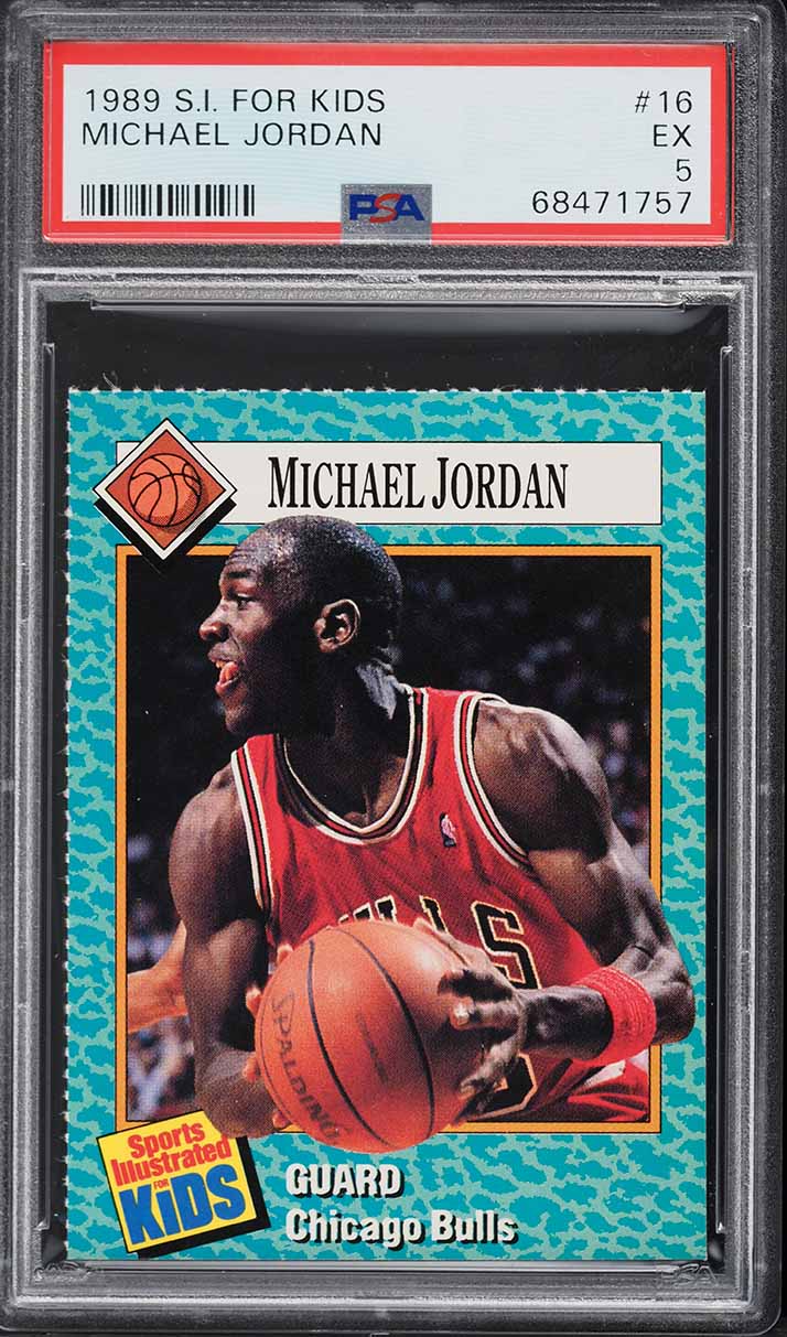 1989 Sports Illustrated For Kids Michael Jordan #16 PSA 5 EX on ...