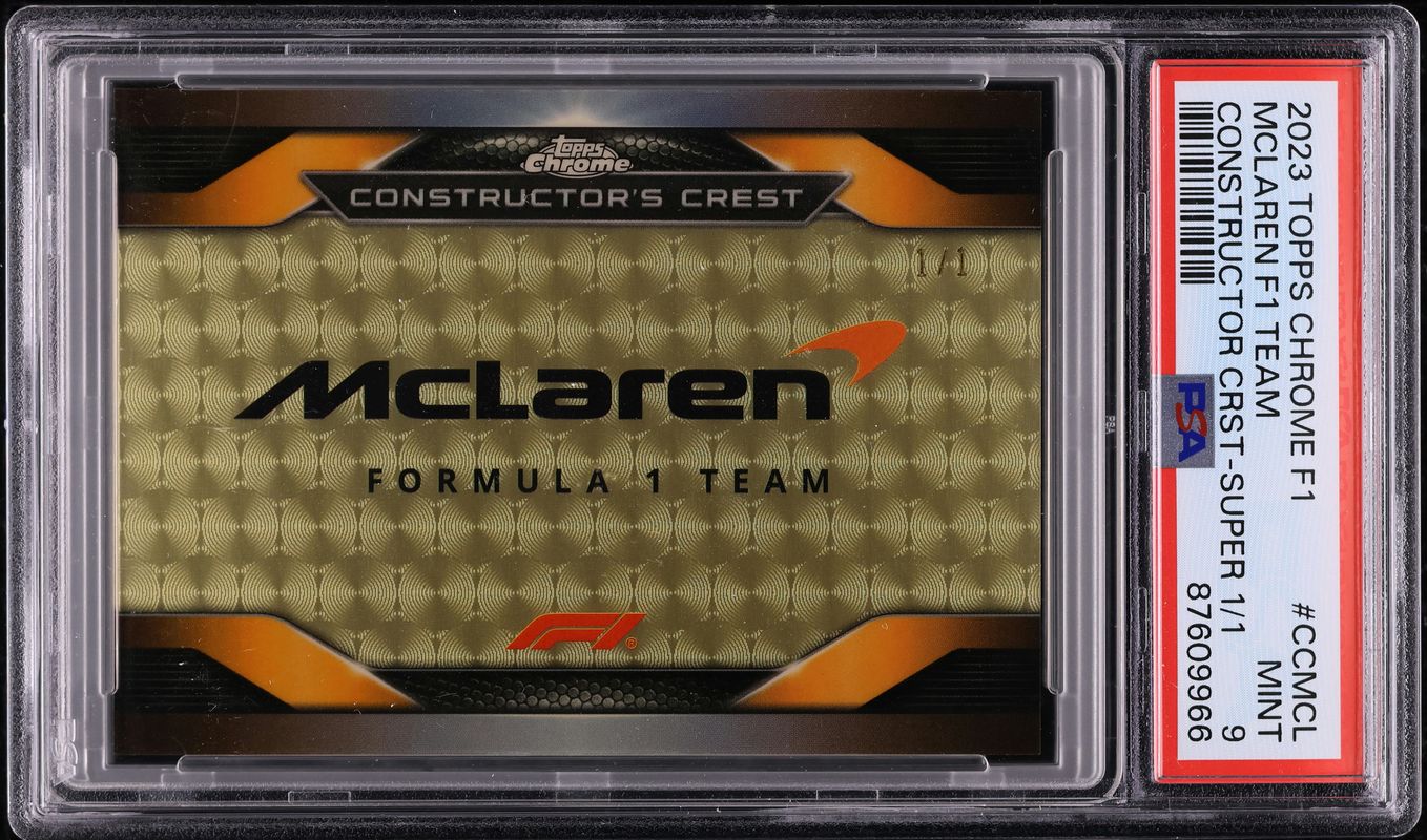 2023 Topps Chrome Formula 1 Constructors Crest Super McLaren F1 Team 1/ ...