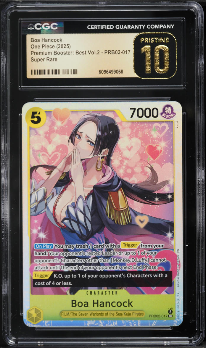 2025 One Piece Premium Booster Best Volume 2 SR Boa Hancock #PRB02-017 CGC 10 PRISTINE on ...