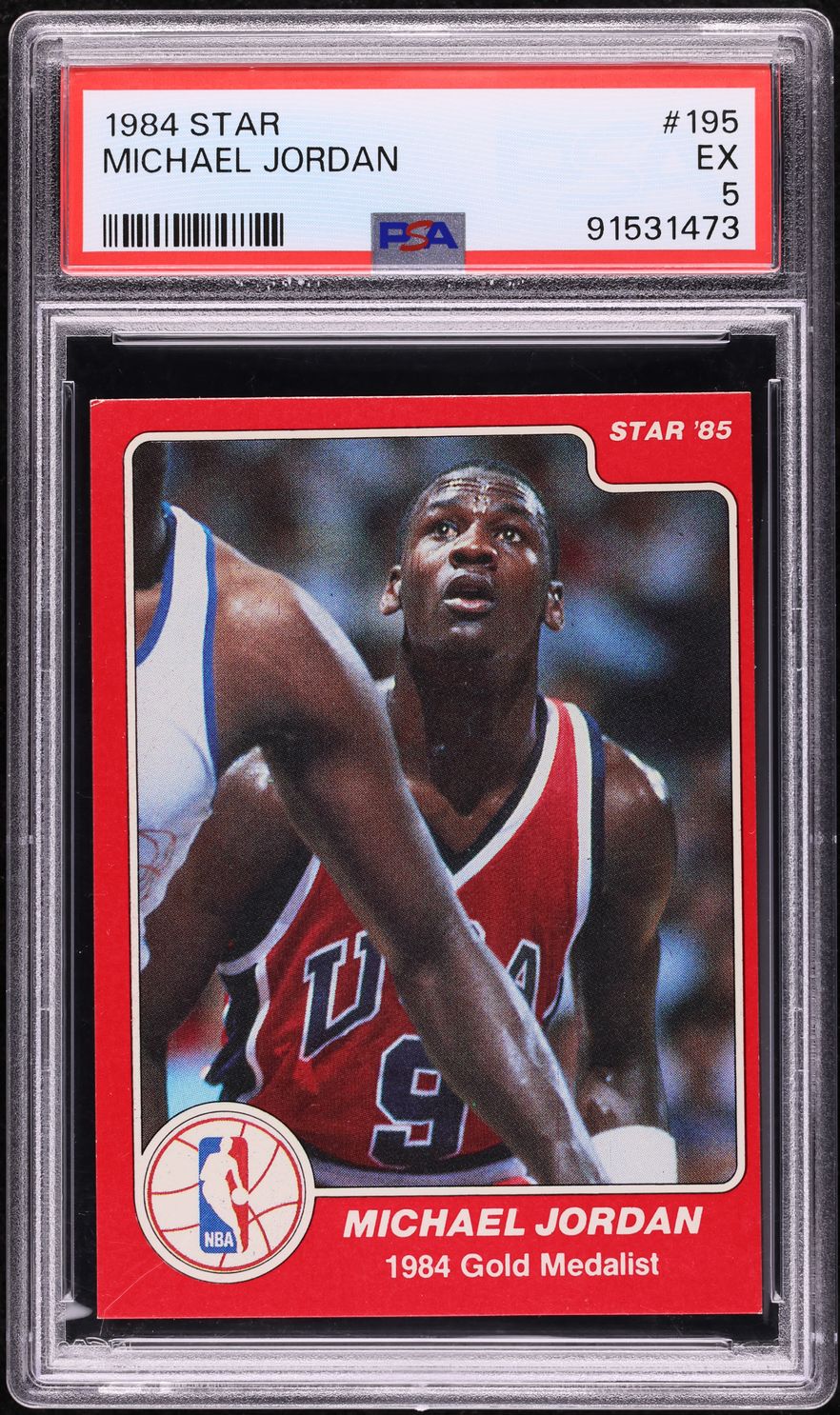 1984 Star Basketball Michael Jordan ROOKIE #195 PSA 5 EX on Fanatics ...