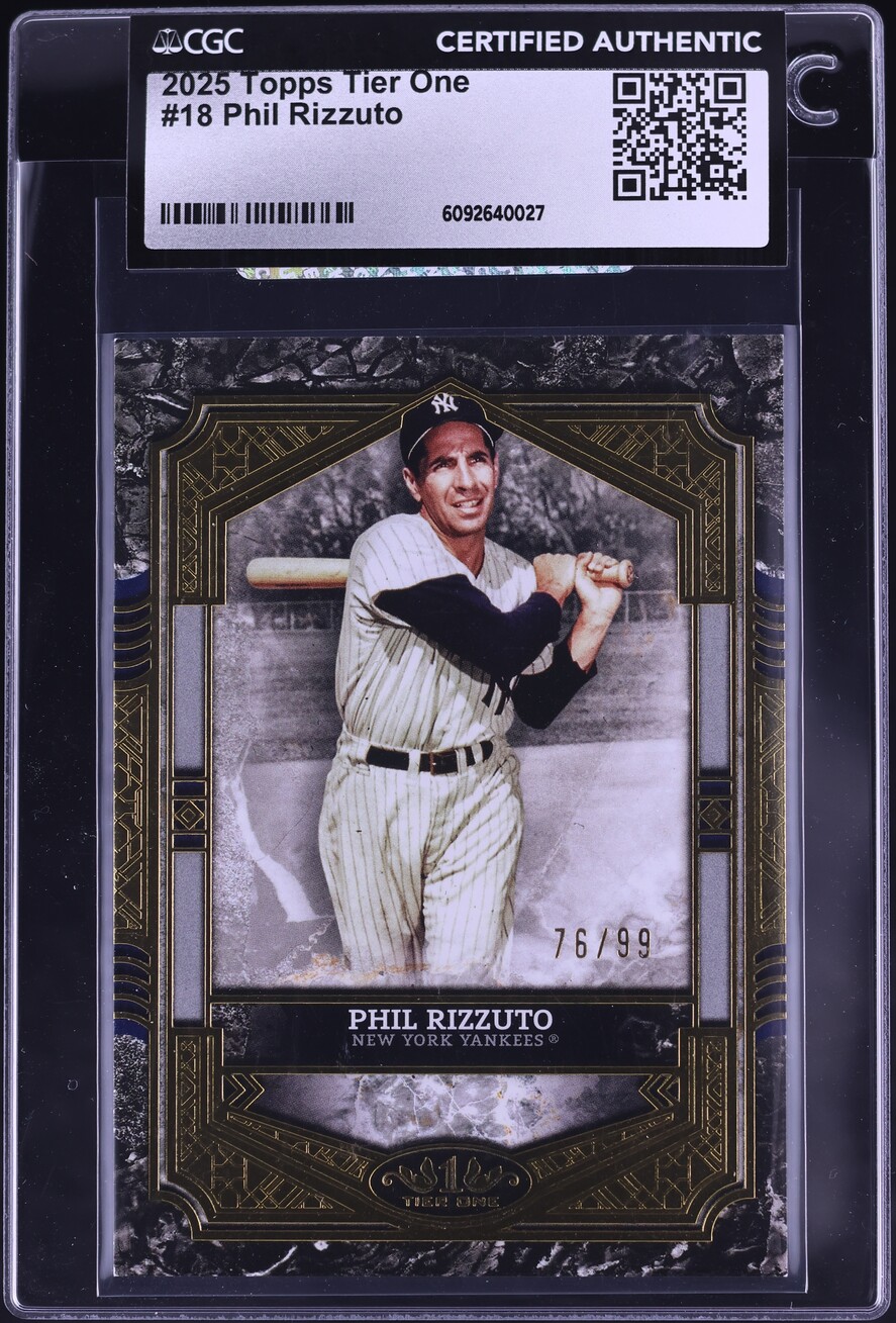 2025 Topps Tier One Phil Rizzuto /99 #18 CGC AUTH on Fanatics Collect