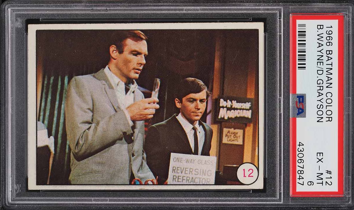 1966 Topps Batman Color Photo Bruce Wayne Grayson #12 PSA 6 EXMT on ...