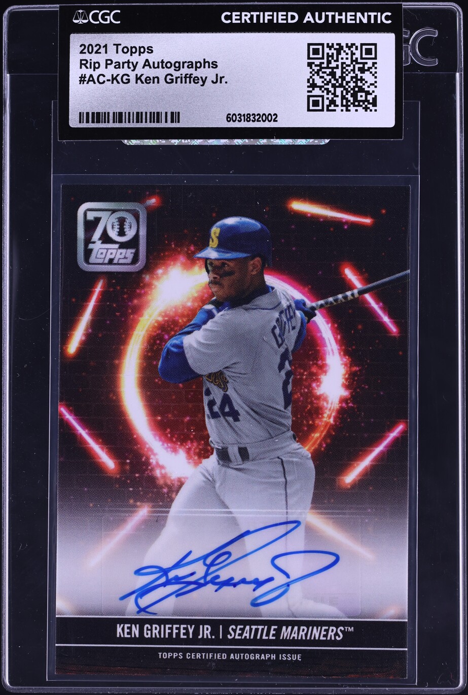 2021 Topps Rip Party Ken Griffey Jr. AUTO 1/1 #AC-KG CGC AUTH on ...