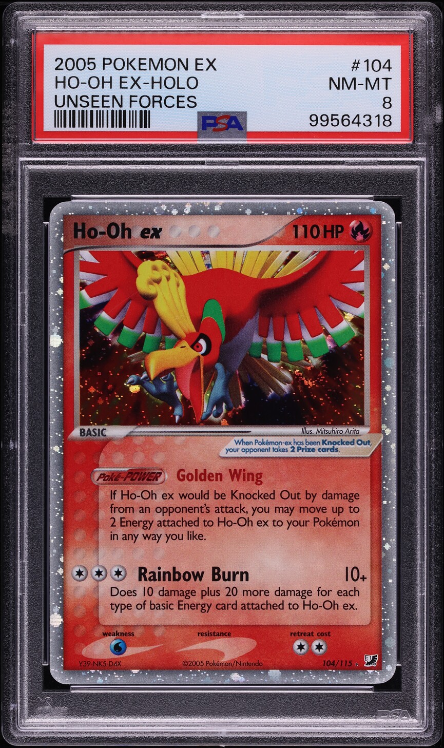 2005 Pokemon EX Unseen Forces Holo Ho-Oh ex #104 PSA 8 NM-MT on ...