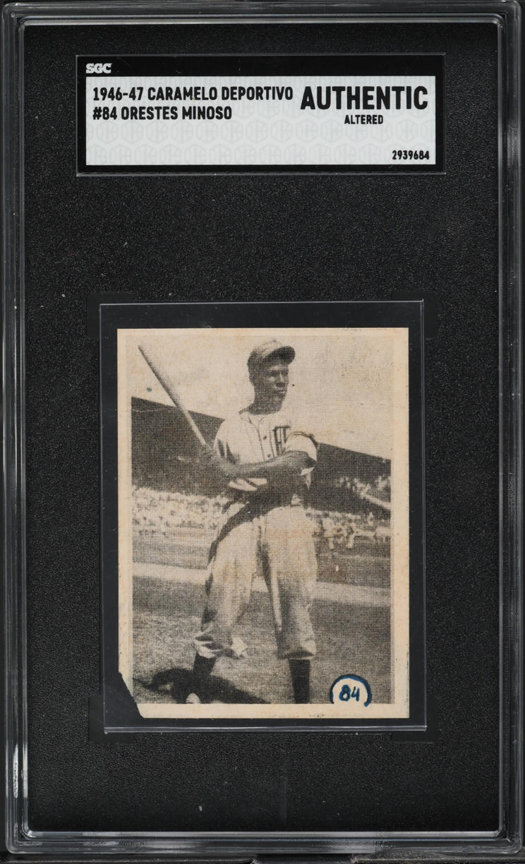 1946 Caramelo Deportivo Minnie Minoso ROOKIE #84 SGC ALTERED AUTH on ...
