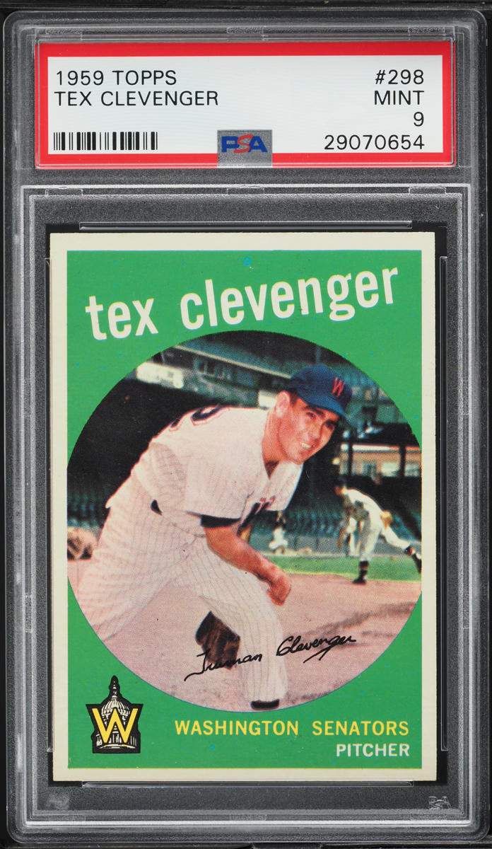 1959 Topps Tex Clevenger #298 PSA 9 MINT on Fanatics Collect