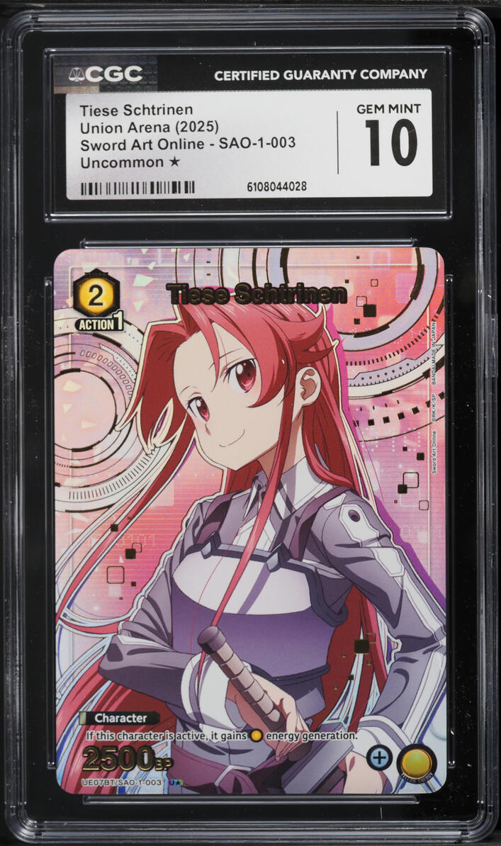 2025 Union Arena Sword Art Online Tiese Schtrinen #SAO-1-003 CGC 10 GEM ...