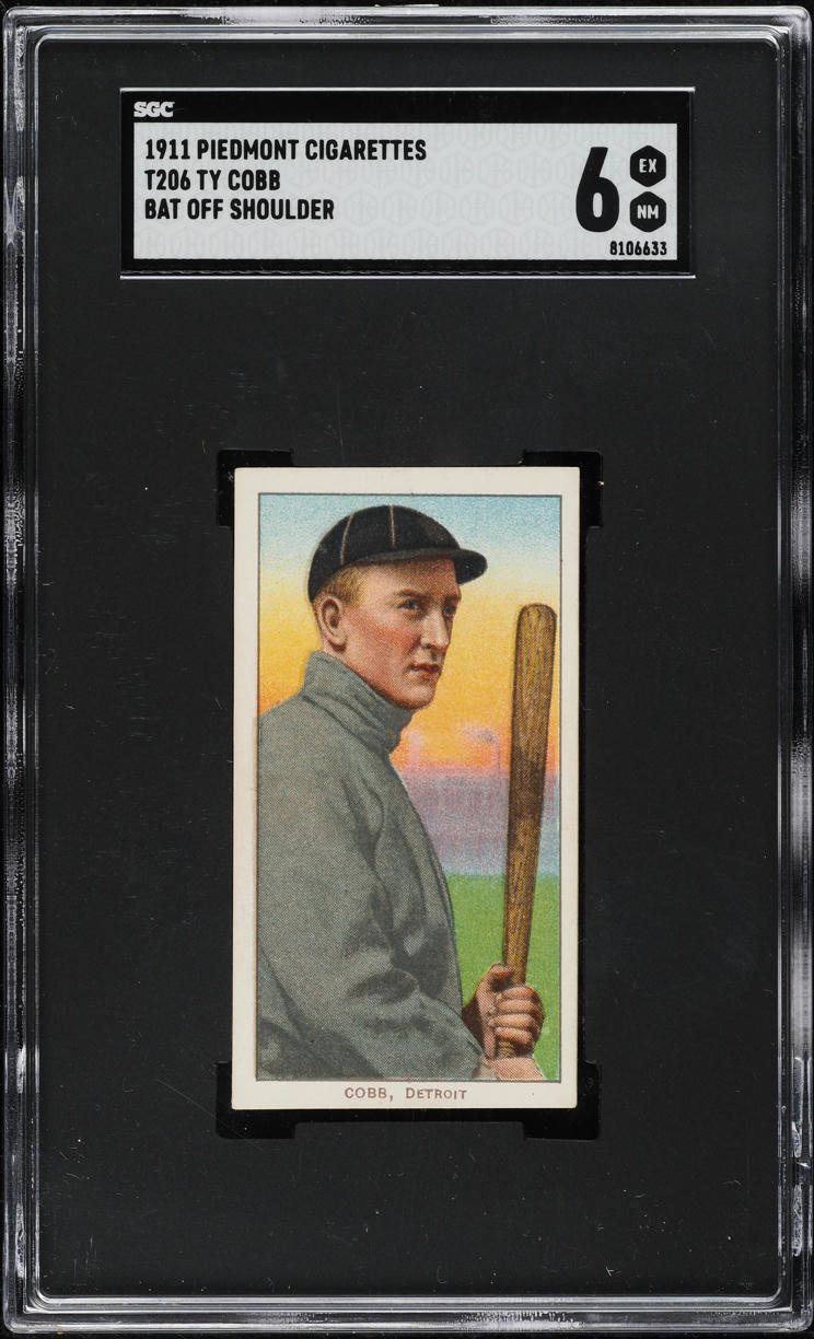 1909-11 T206 Ty Cobb BAT OFF SHOULDER SGC 6 EXMT on Fanatics Collect