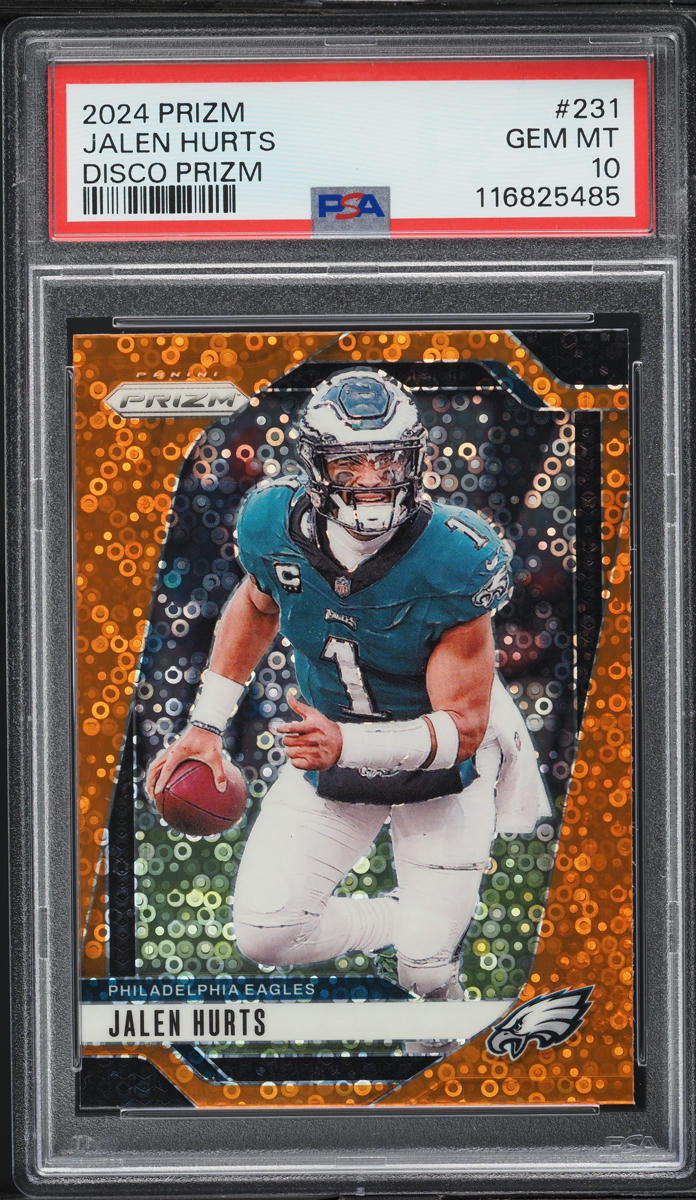 2024 Panini Prizm Disco Jalen Hurts #231 PSA 10 GEM MINT on Fanatics ...