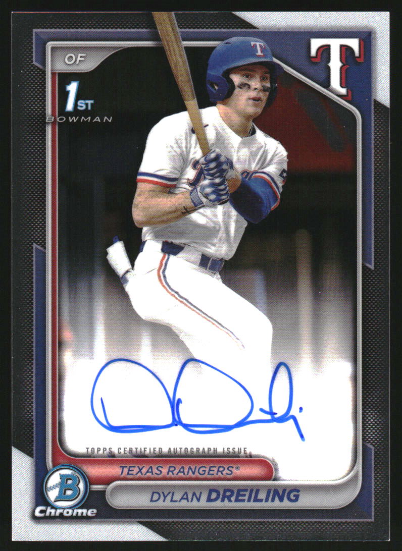 2024 Bowman Chrome Draft Autographs #CPADD Dylan Dreiling RC Auto on ...