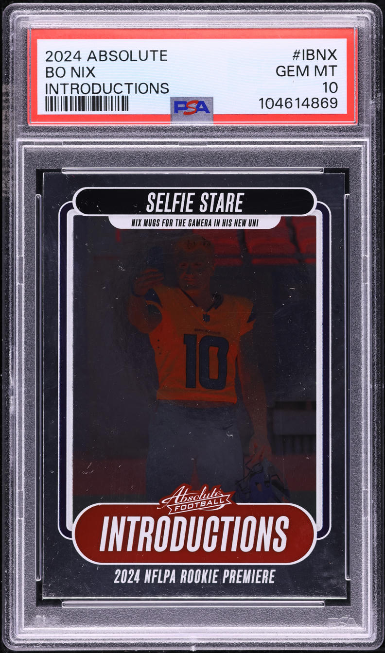 2024 Absolute Introductions Bo Nix ROOKIE #IBNX PSA 10 GEM MINT on ...