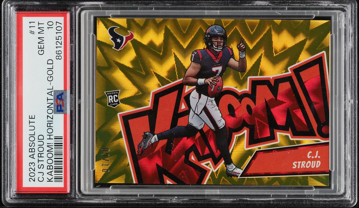 2023 Absolute Kaboom! Horizontal Gold CJ Stroud ROOKIE /10 #11 PSA 10 ...