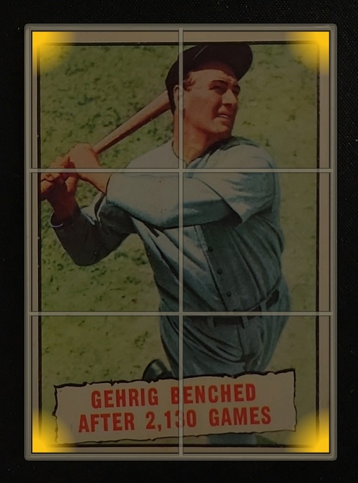 1961 Topps Lou Gehrig BENCHED AFTER 2,130 GAMES #405 MBA AUTH on ...