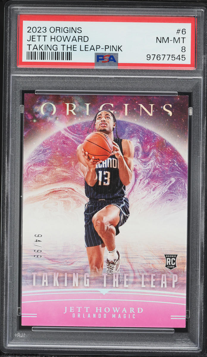 2023 Panini Origins Taking The Leap Pink Jett Howard ROOKIE /99 #6 PSA ...