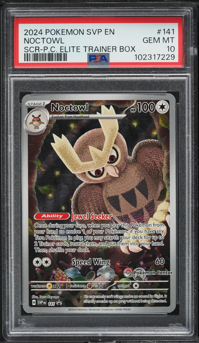2024 Pokemon SV Pokemon Center Black Star Promo Stellar Crown Noctowl ...